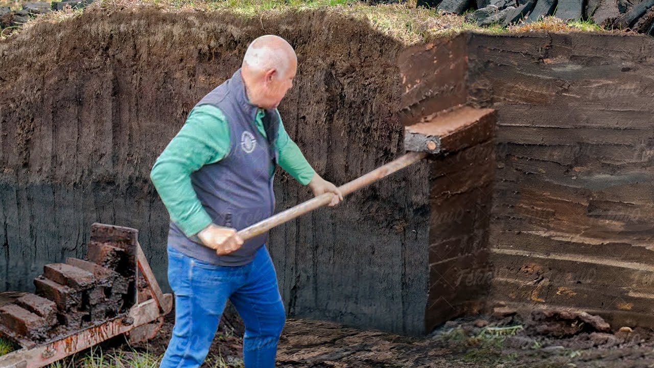 The Surprising Way They Collect Traditional Turf in Ireland - YouTube