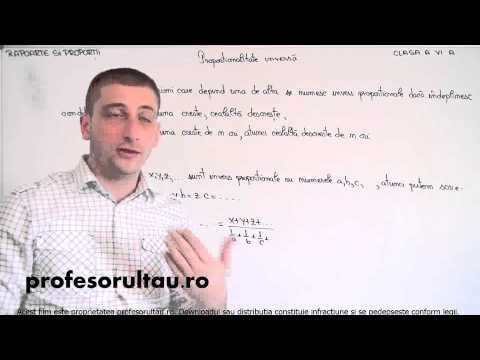 invers proportionale definitie exemple - profesorultau.ro - YouTube