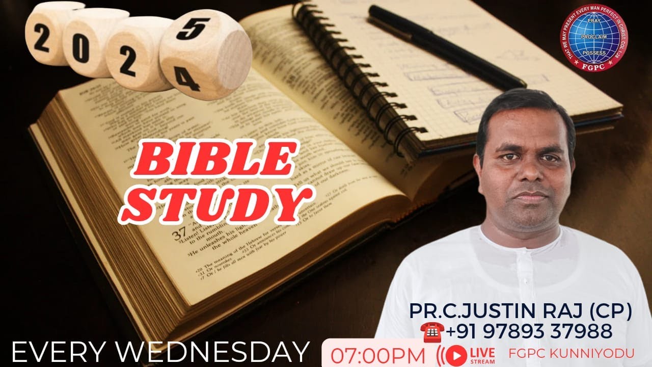 🔴 LIVE NOW | BIBLE STUDY | 02/04/2025 | Pr. C. Justin Raj | FGPC ...