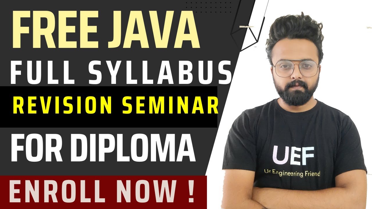 Free Java & Software Eng. Full Syllabus Revusion Seminar | With ...