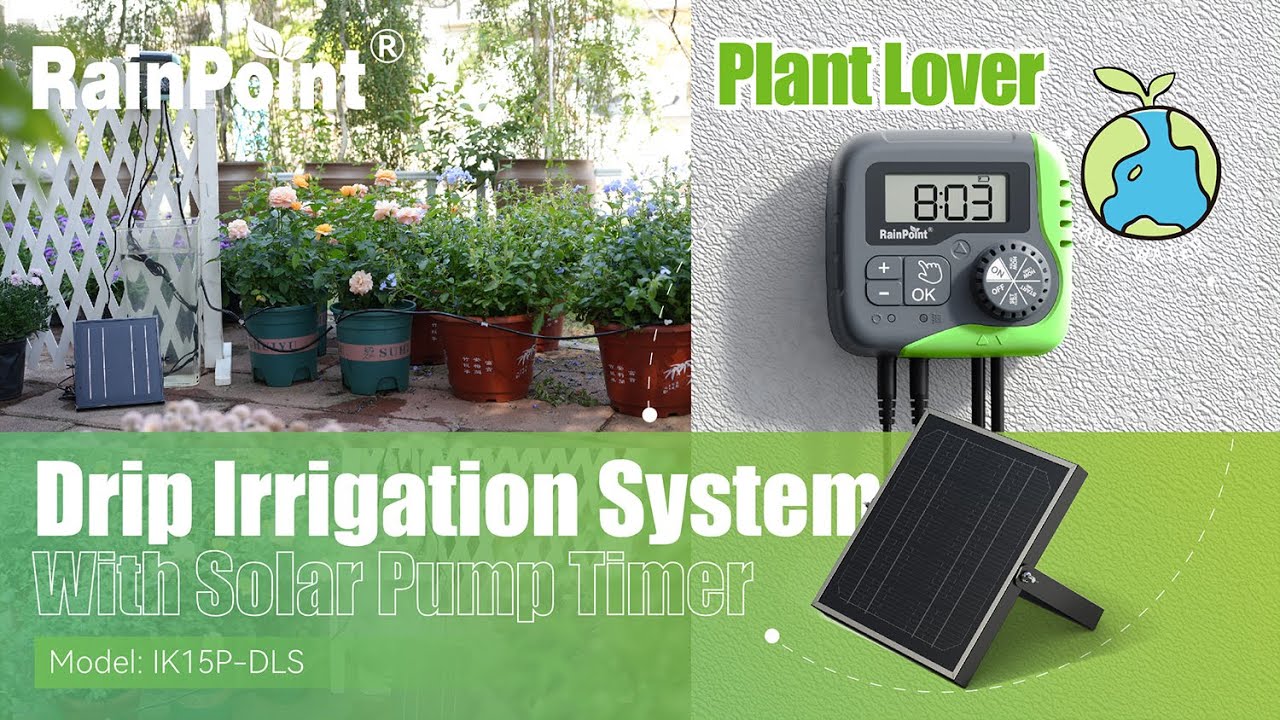 #RainPoint | Drip Irrigation System With Solar Pump Timer.Your Plants ...