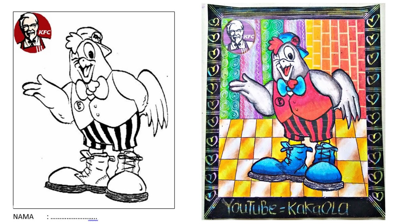 Tutorial Lomba Mewarnai Badut Chaki KFC - YouTube