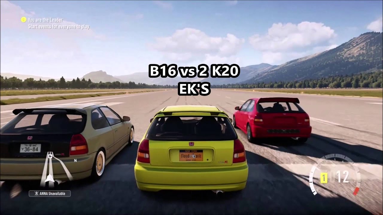 Forza Horizon 2 | #FATGUYRACING ALL MOTOR B16 TYPE-R | TAKES ON K20 EK ...
