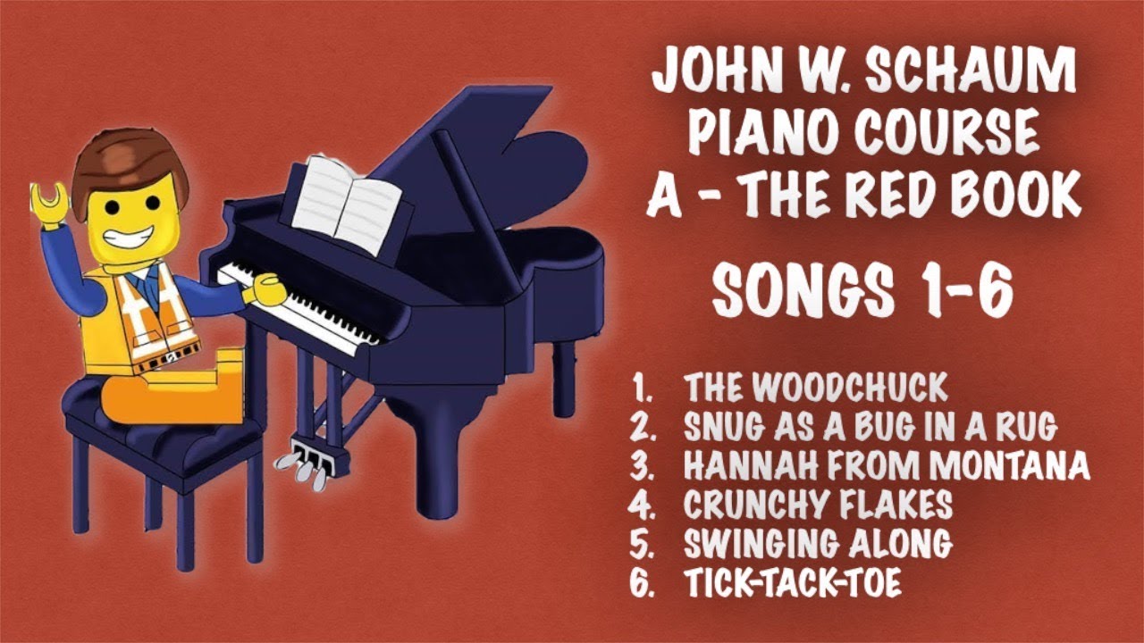 John W. Schaum Piano Course A - The Red Book: Songs 1-6 - YouTube