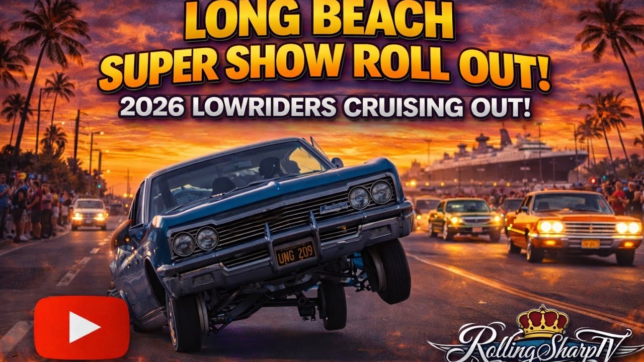Clean Lowriders Rolling Out of the 2026 Long Beach Super Show - YouTube