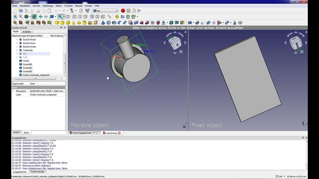 Freecad "Std Ausrichtung" - YouTube