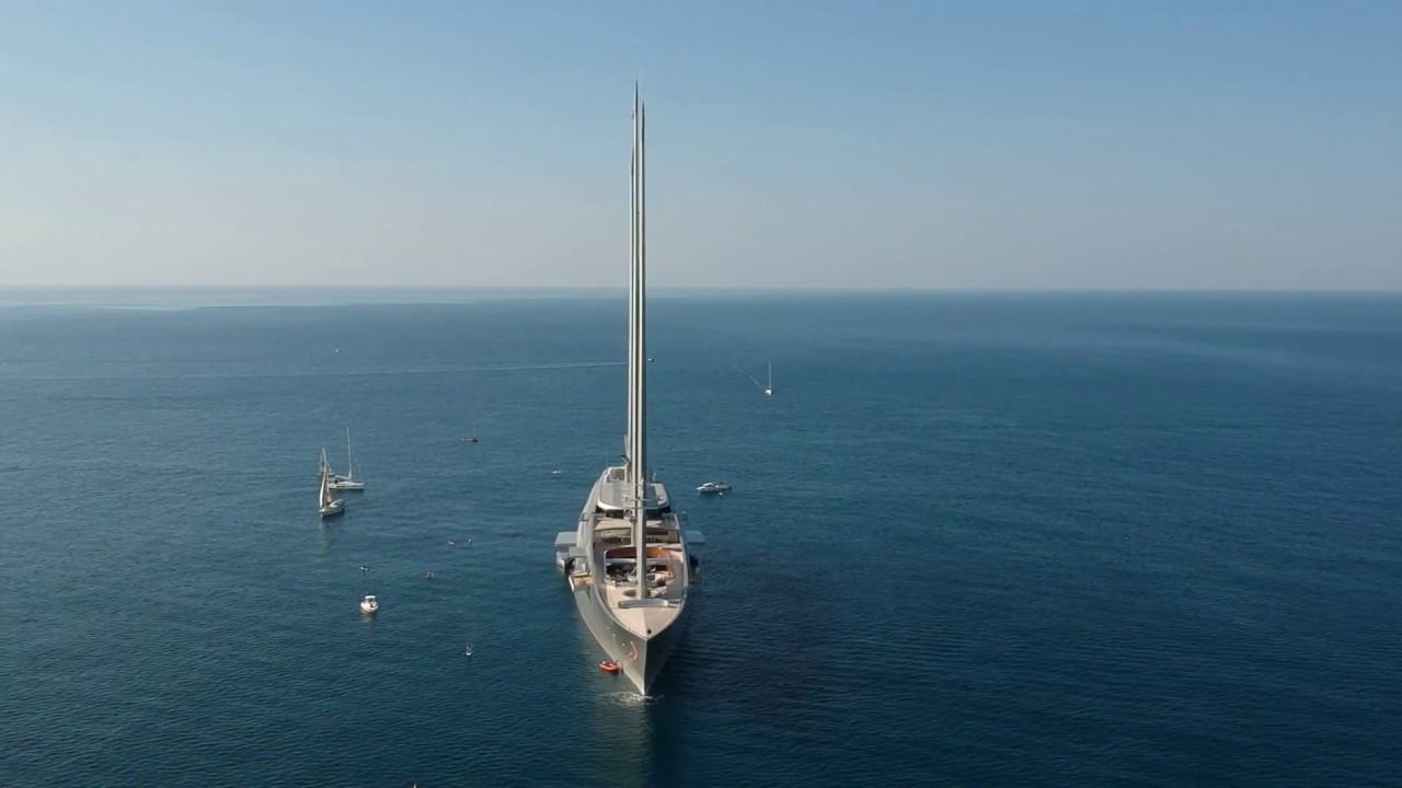 The Biggest Sailing Yacht in The World 'A' - YouTube