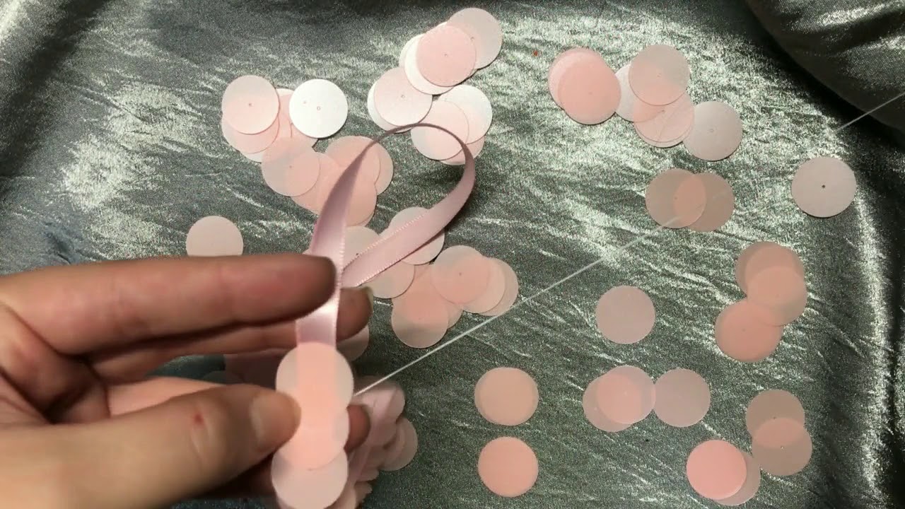 Custom Sequin Trim with Center Hole Sequins - YouTube