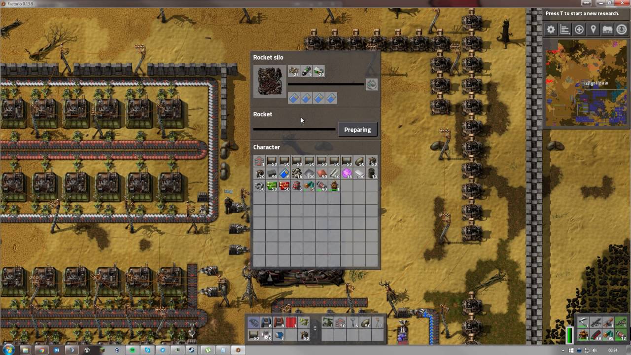 Factorio rocket launch - YouTube