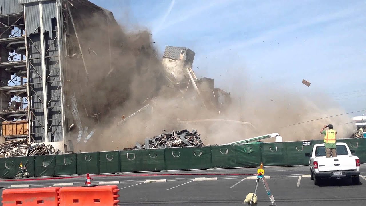 Naval Weapons Station Building Demolition - YouTube