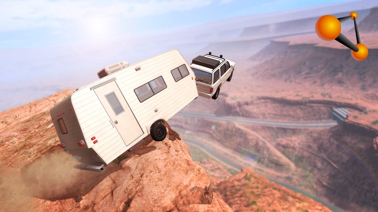 BeamNG.Drive - Caravan Cliff Jumps - YouTube