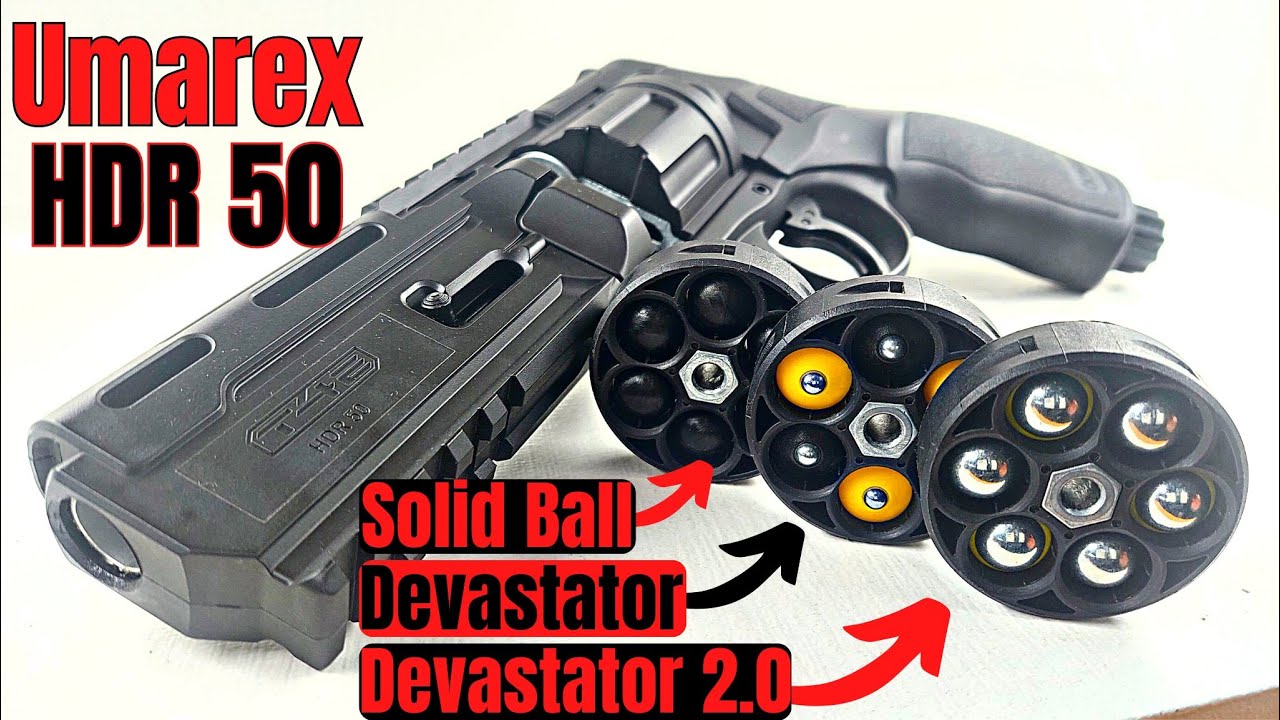 3 Types of Ammo Tested | Umarex HDR 50 T4E | EP2 (Home Defence Revolver ...