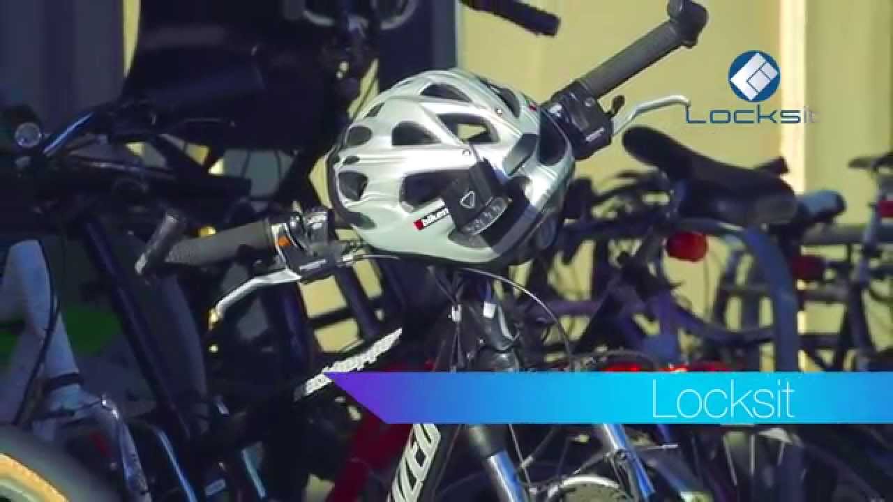 Locksit - The Bicycle Helmet Lock with a Light Function - YouTube