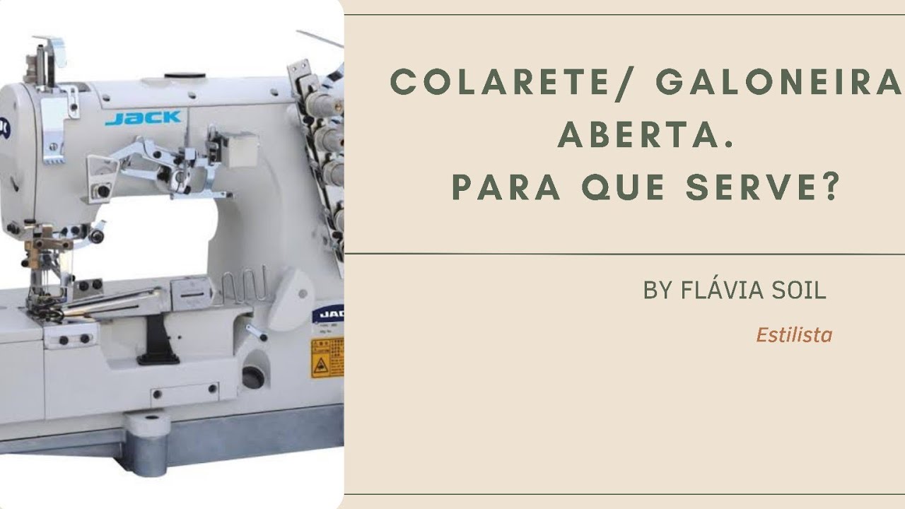 Colarete/Galoneira aberta, para que serve? confecção de Moda Praia ...