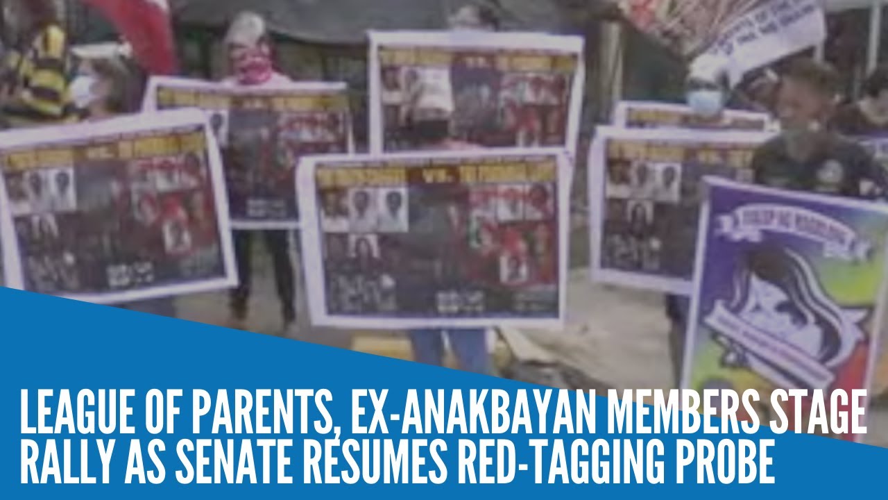 League of Parents, ex-Anakbayan members stage rally as Senate resumes ...