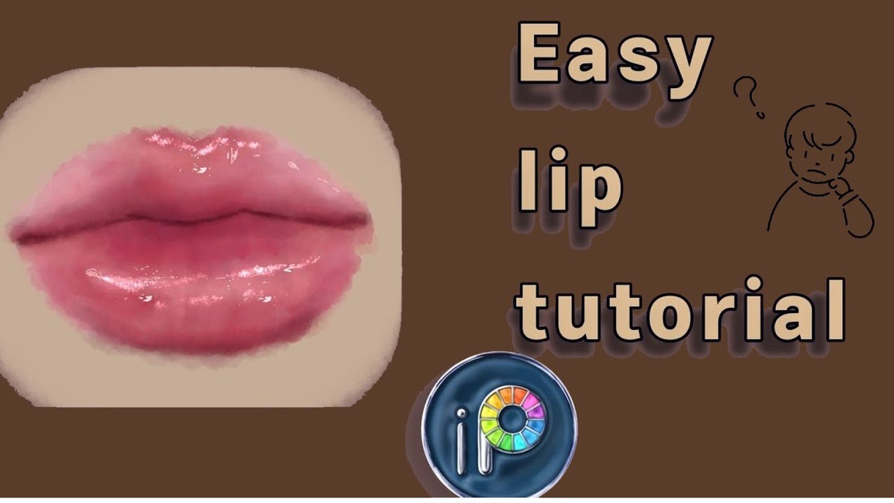 Easiest lip tutorial in my style| tutorial | ibis paint x | with brush ...