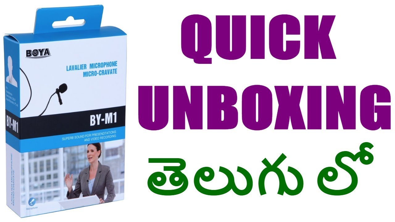 BEST MIC FOR YOUTUBERS IN TELUGU || BOYA BY M1 UNBOXING TELUGU ...