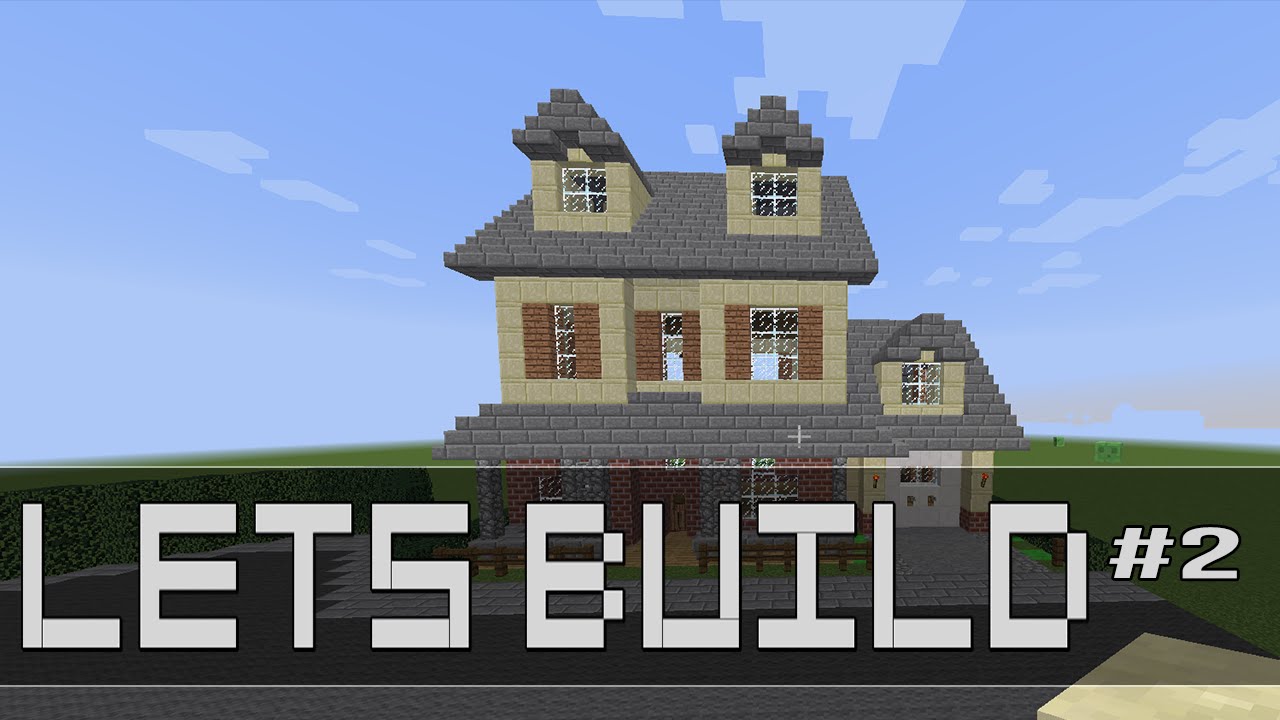 Minecraft Lets Build- 2 Story Suburban House (Part 2) - YouTube