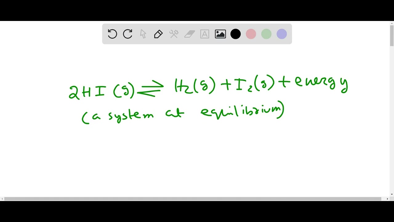 Given the equation representing a system at equilibrium in a sealed ...
