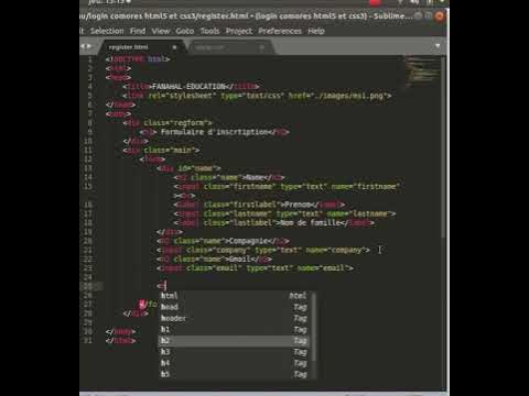 Créer votre site web avec html 5 et css 3 formulaire d'inscription en ...