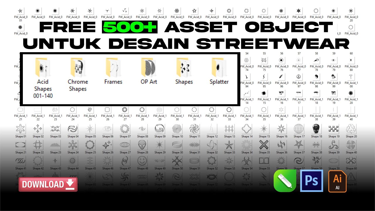 Free 500+ Asset Object Untuk Desain Streetwear - YouTube
