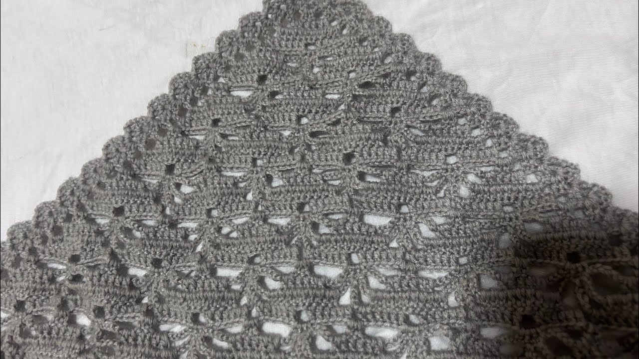 Crochet triangle shape pattern #crochet #crochetshawl - YouTube