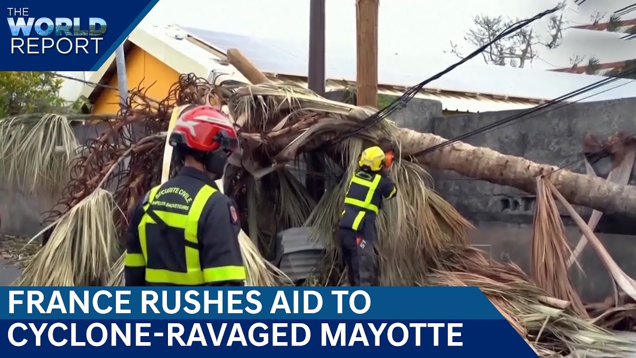 France Rushes In Aid After Cyclone Ravages Mayotte - YouTube