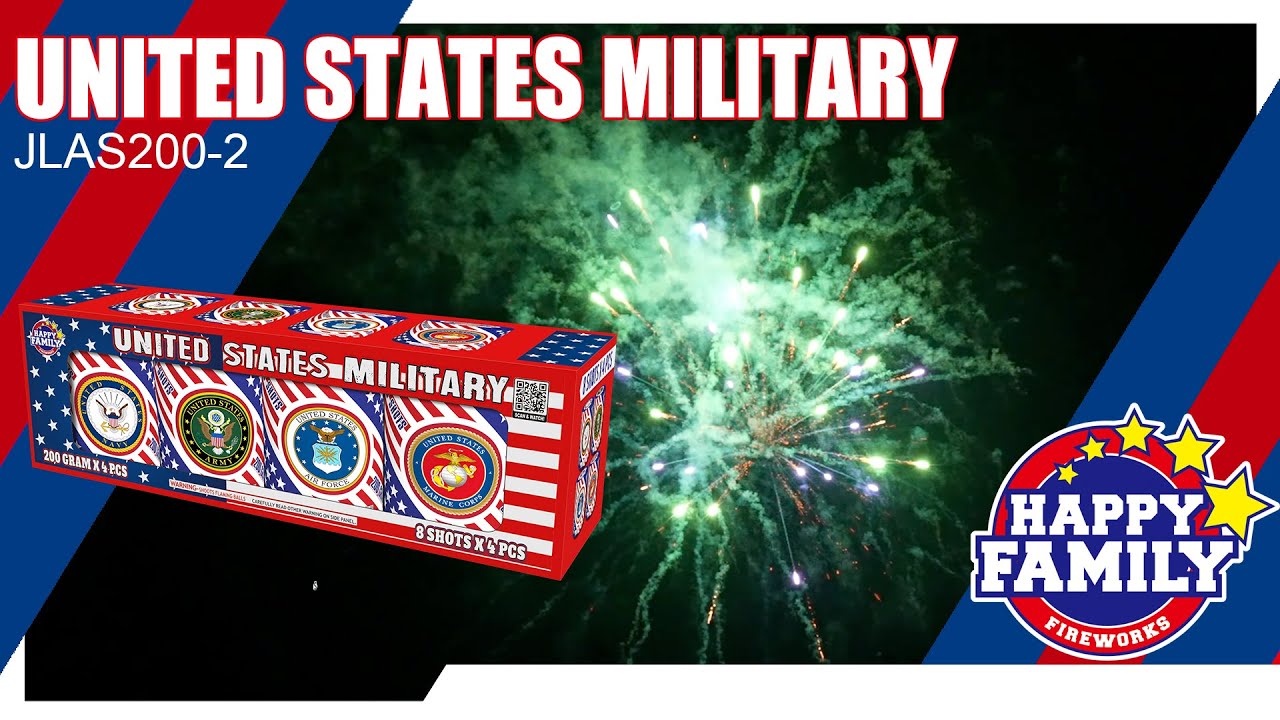 JLAS200-2 UNITED STATES MILITARY from Happy Family Fireworks #fireworks ...