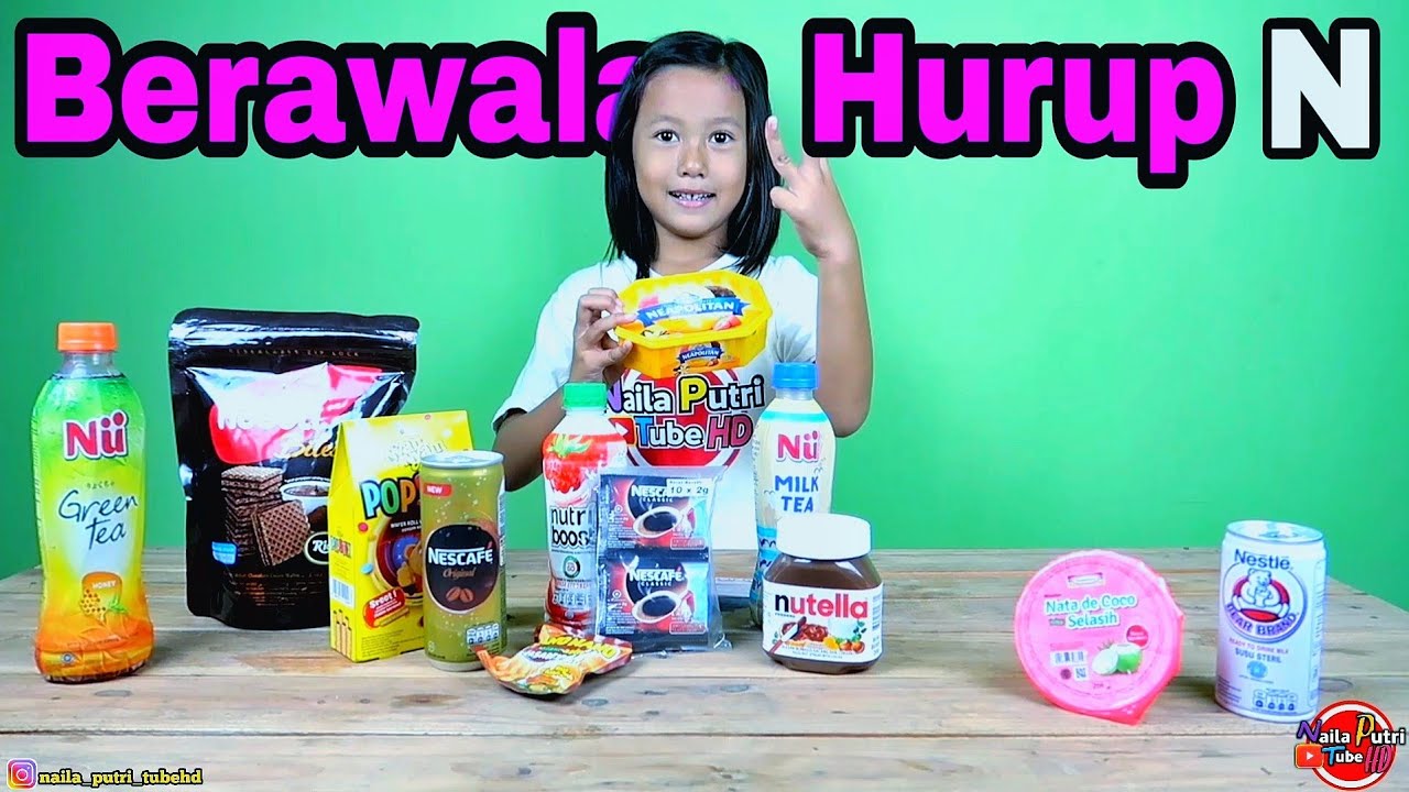 Challenge‼️ Beli Makanan dan Minuman Yang berawalan Hurup N ,Susu , es ...