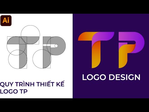 Quy trình thiết kế logo T P | Logo design process - YouTube