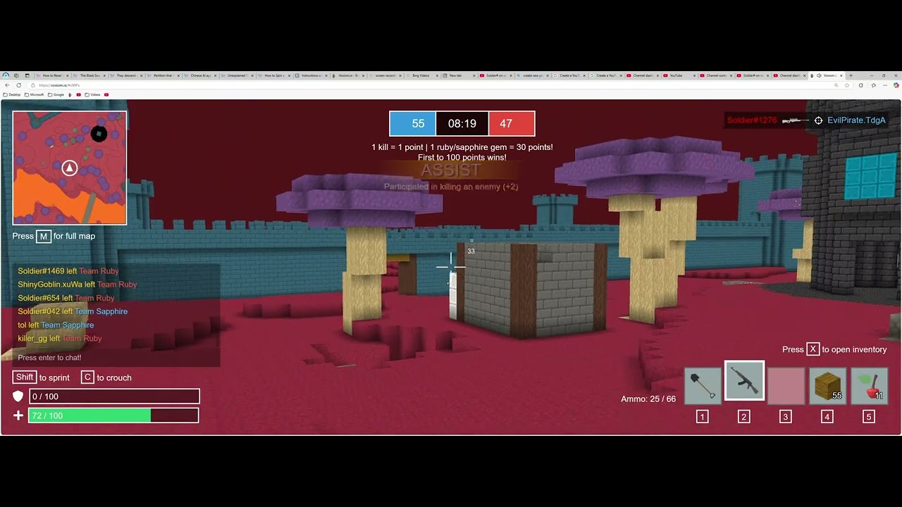 Voxiom io Build, Craft, Shoot Microsoft Edge 2025 02 25 15 36 01 - YouTube