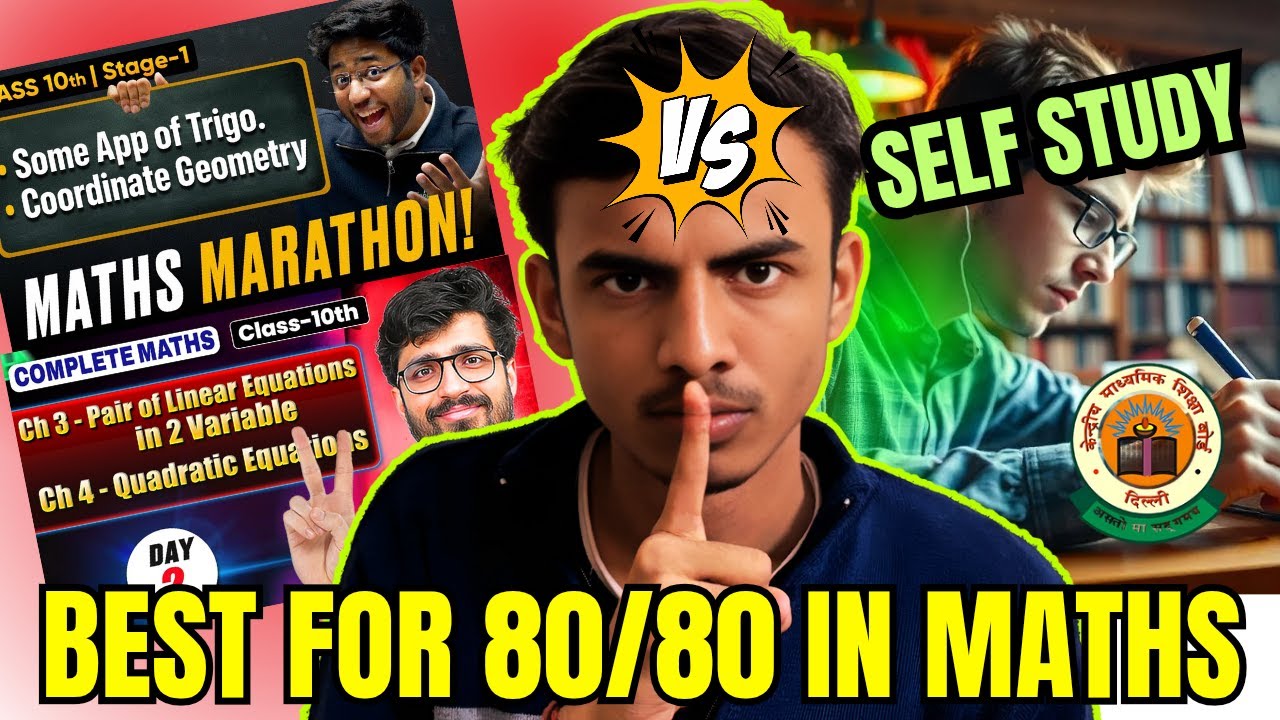 Class 10 Maths live marathon vs self study! shobhit nirwan, PW Live ...
