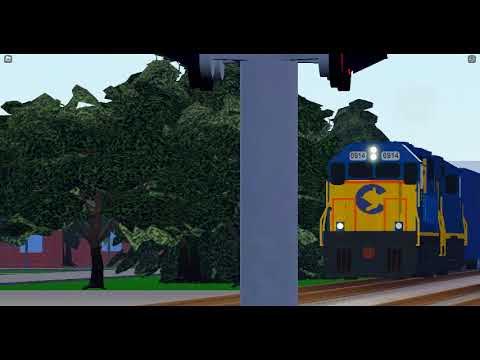 ROBLOX CSX 6914 (Chessie Nose) Unit Leads Local Train With Chessie Caboose. - YouTube