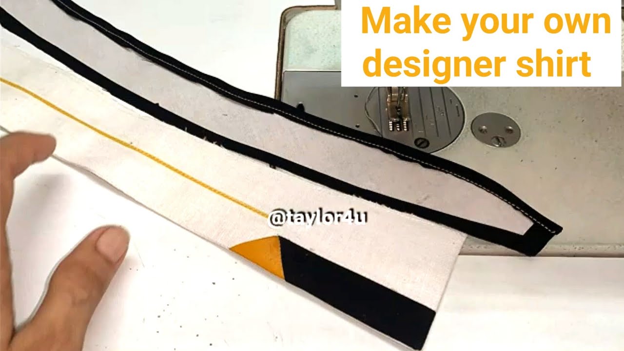 Designer shirt stitching | shirt collar pattern - YouTube