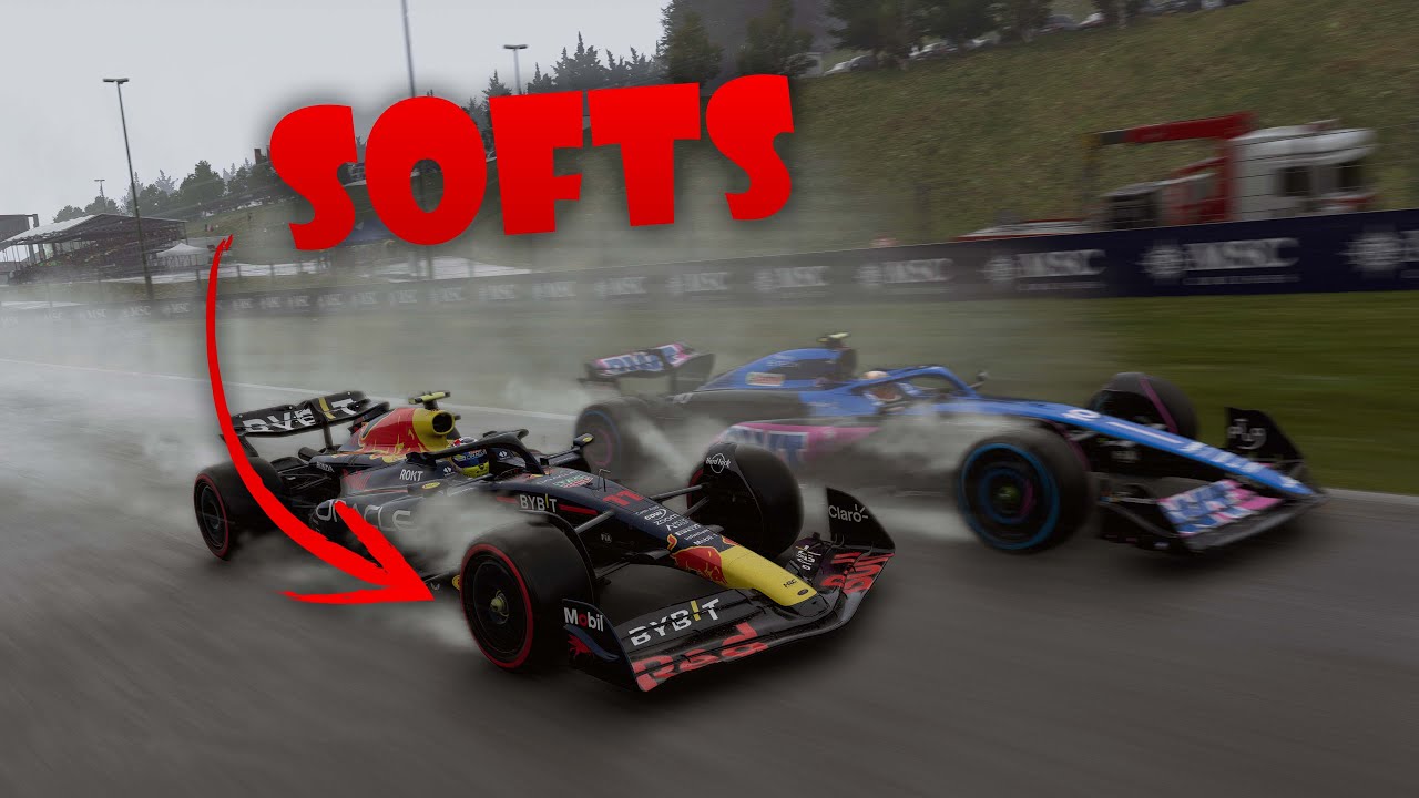 Can we beat 0 AI on softs in the rain? F1 23 game - YouTube
