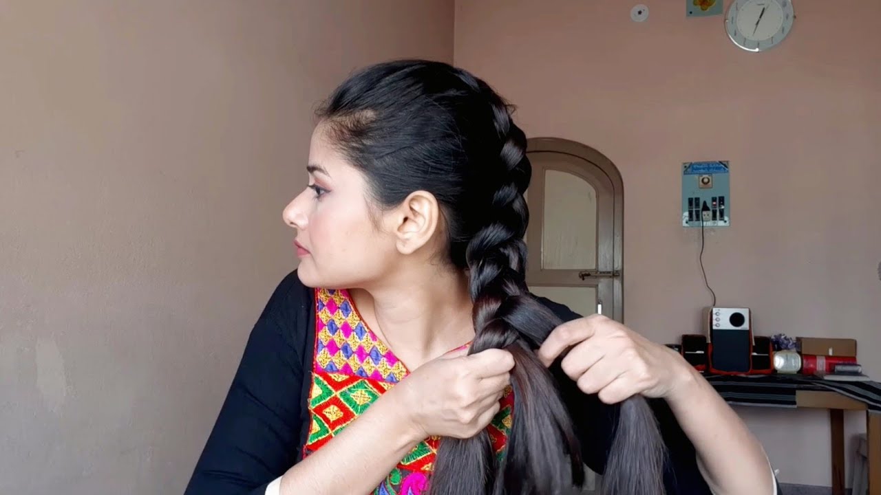 How To Dutch Braid Your Own Hair Dutch Braid Hairstyle Tutorial Step