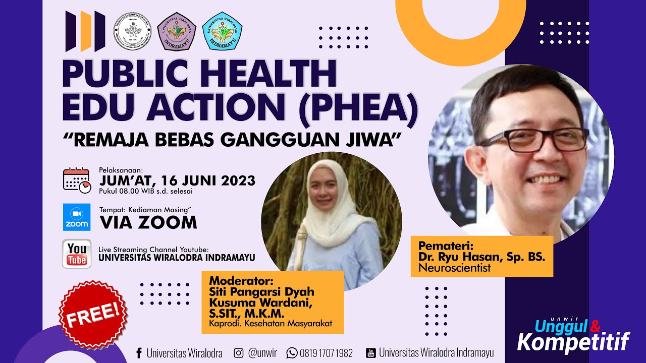 LIVE PUBLIC HEALTH EDU ACTION (PHEA) "REMAJA BEBAS GANGGUAN JIWA ...