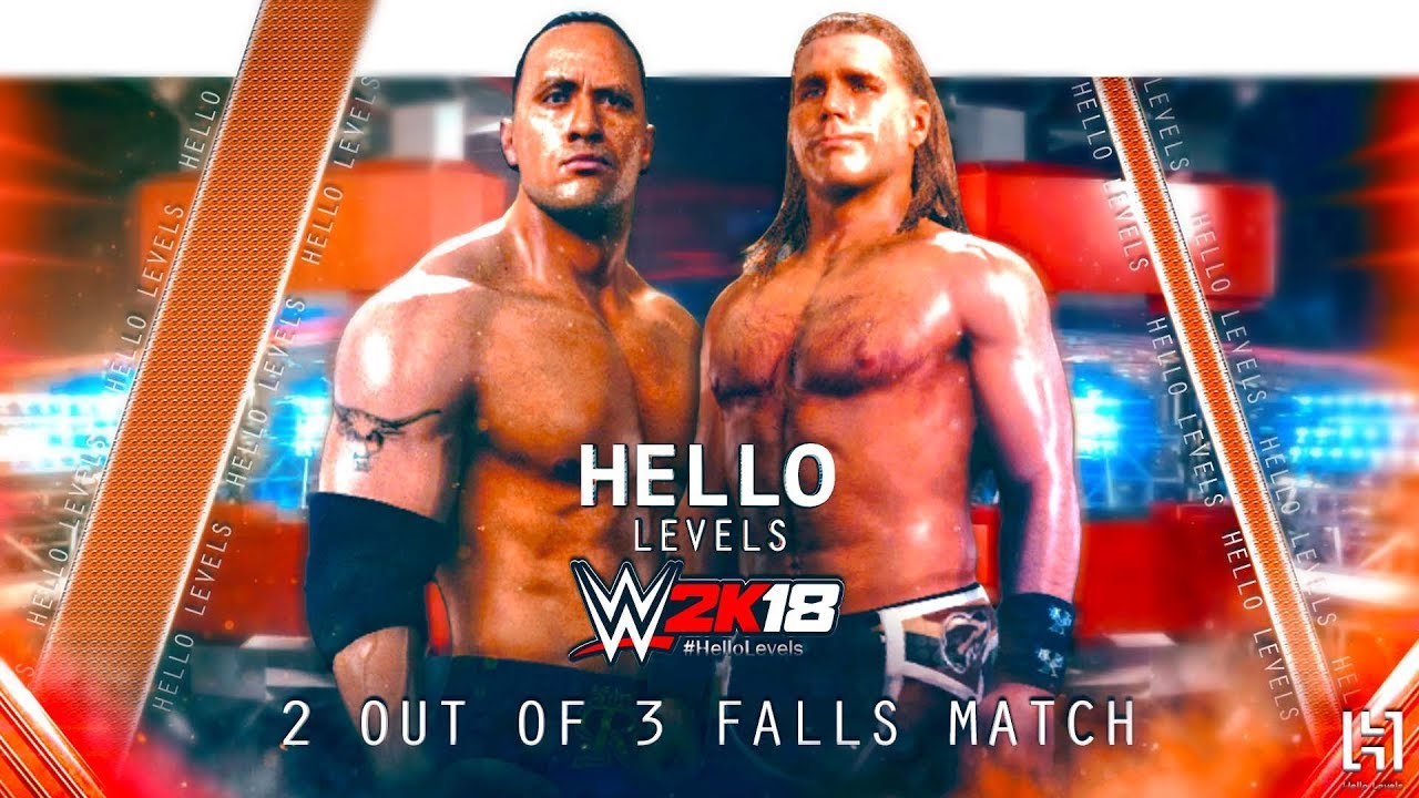 WWE 2K18 The Rock vs Shawn Michaels - 2 Out Of 3 Falls Match | WWE 2K18 ...
