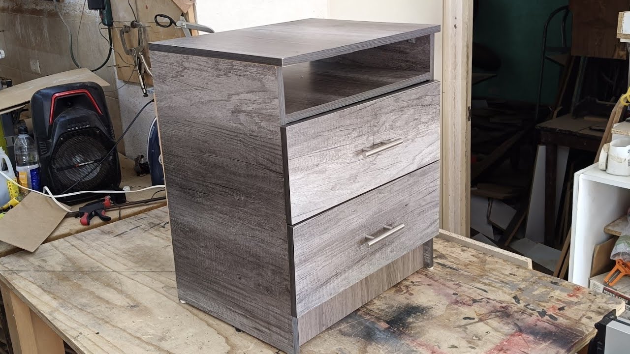 Como Fabricar un Buró medidas 50x40x60 con 2 Cajones y entrepaño - YouTube