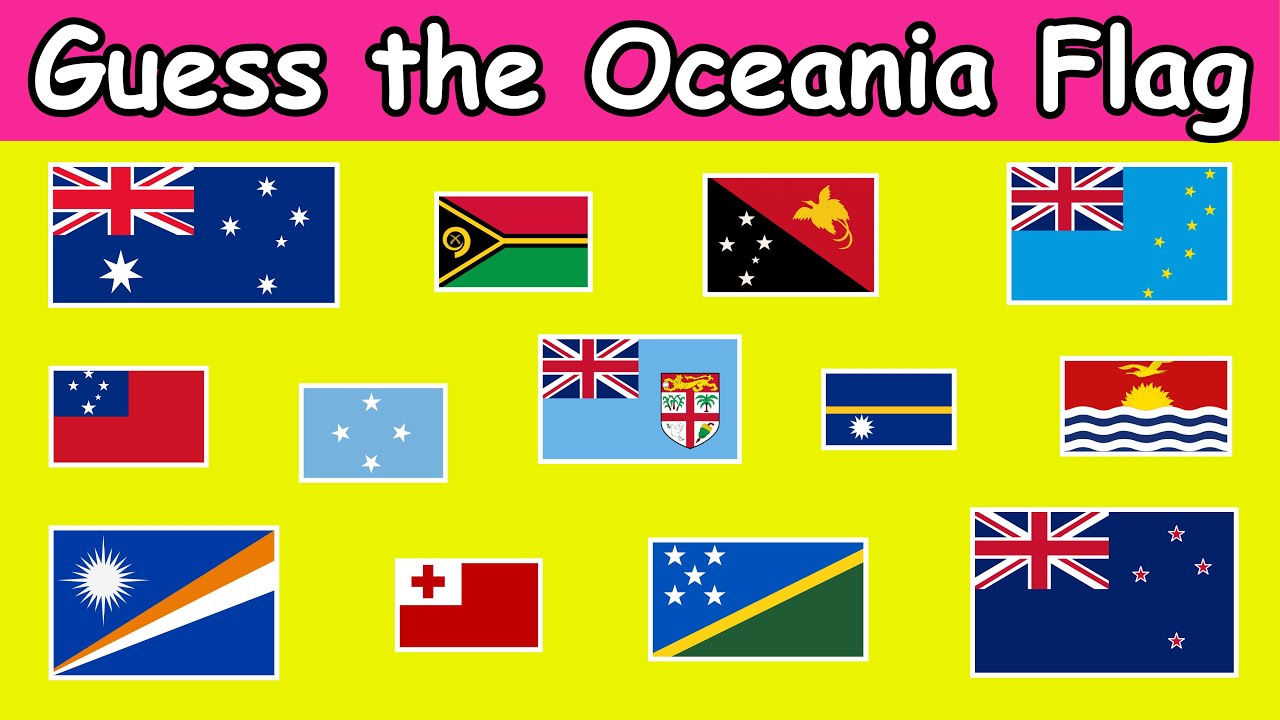 Guess the Flag - Oceania| Quiz| Flags of Oceania@geoanimallearner - YouTube