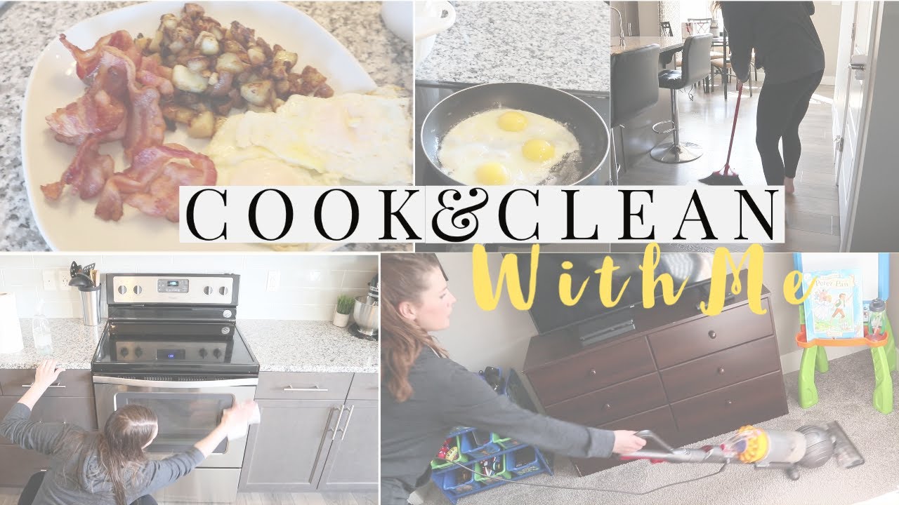 COOK AND CLEAN WITH ME/BREAKFAST/CLEANING MOTIVATION #cook #clean # ...