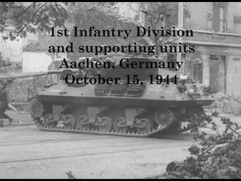 1st Infantry Division in Combat in Aachen, Germany; October 15, 1944 ...