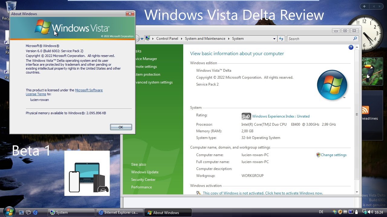 Windows Vista Delta Beta 1 Reviewed - A custom version of Windows Vista ...