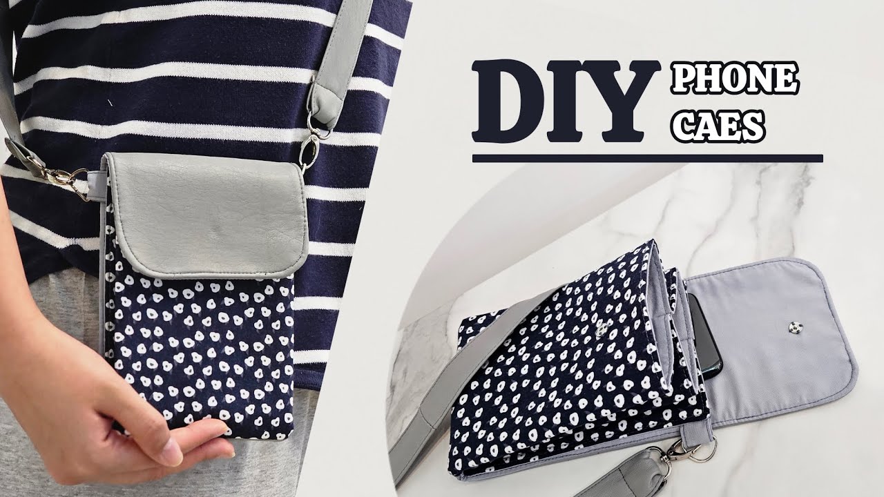 DIY Cell Phone Bag | Denim crossbody bag | Mobile pouch | Mini cell ...