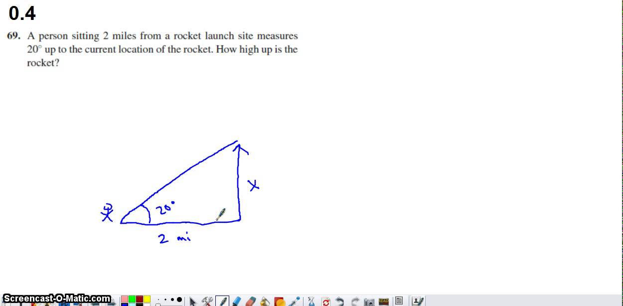Right Triangle Trigonometry Story Problem - YouTube
