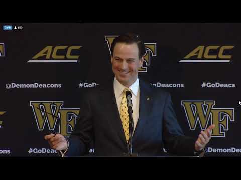 New WFU Athletic Director John Currie speaks at his first press ...