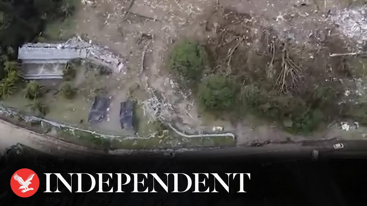 Drone footage captures devastation after Seychelles explosion - YouTube
