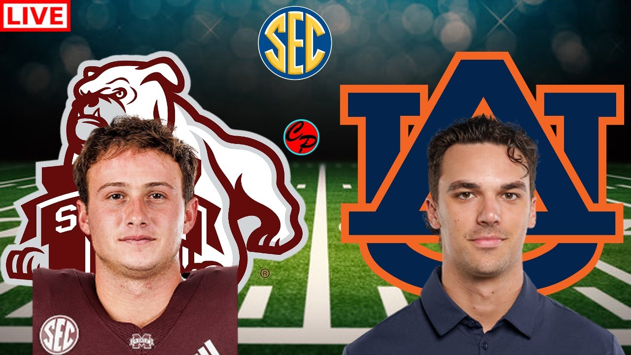 MISSISSIPPI STATE vs AUBURN SEC FOOTBALL LIVE GAME CAST & CHAT - YouTube