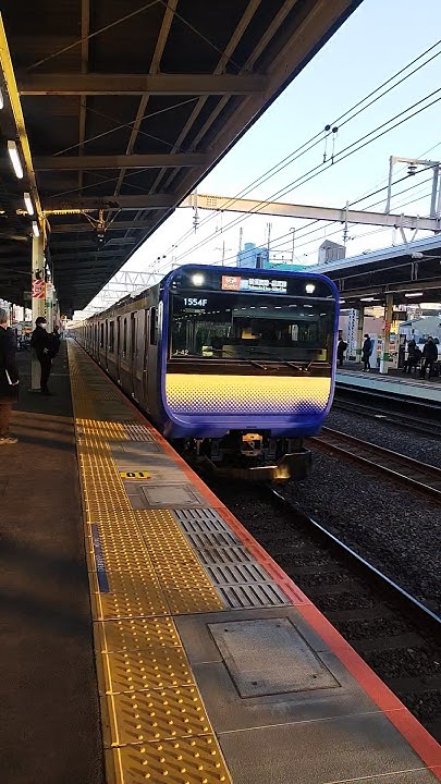 総武快速線1554F列車E235系1000番台横ｸﾗJ-42編成＋E235系1000番台横ｸﾗF-27編成普通久里浜行きが市川駅入線 - YouTube