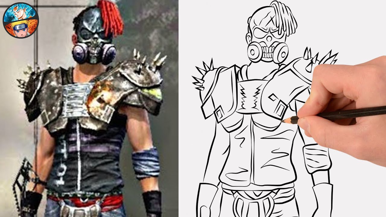 COMO DIBUJAR EL PASE ÉLITE DESTRUCTOR DE FREE FIRE - YouTube